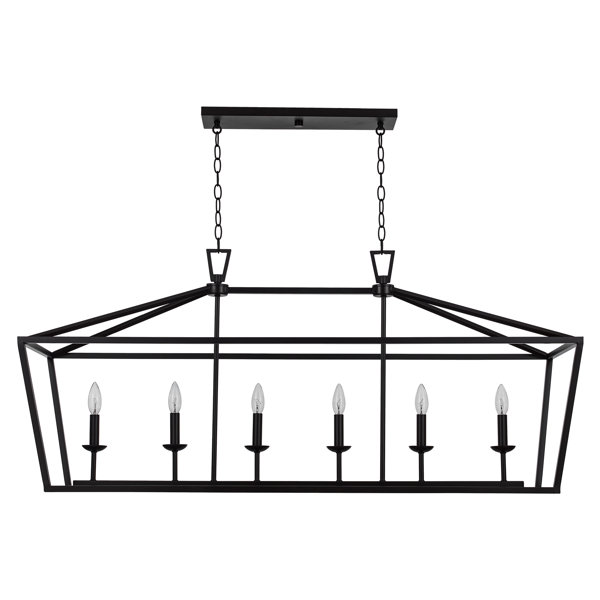 Laurel Foundry Modern Farmhouse Carmen 6 Light Kitchen Island Linear